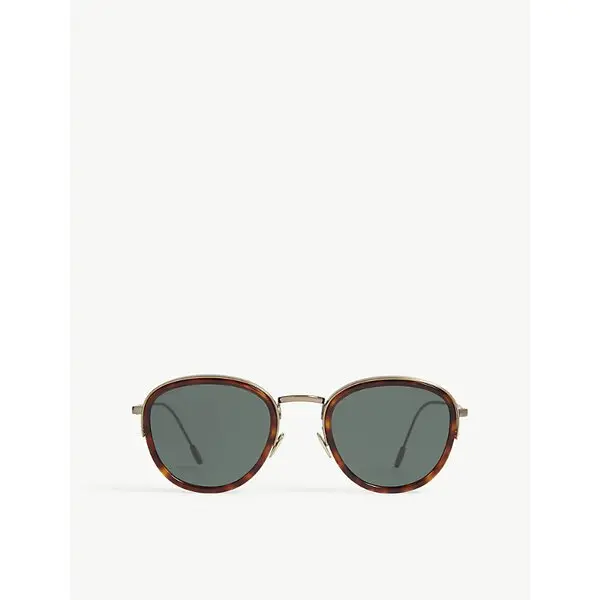 Giorgio Armani Round Frame Sunglasses - Havana