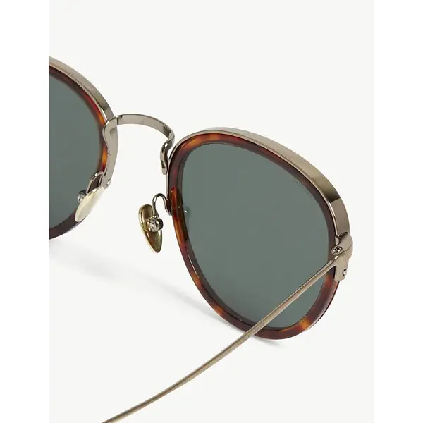Giorgio Armani Round Frame Sunglasses - Havana