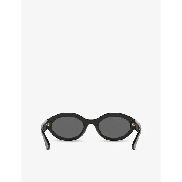 Gucci Oval-frame Injected Sunglasses - Black