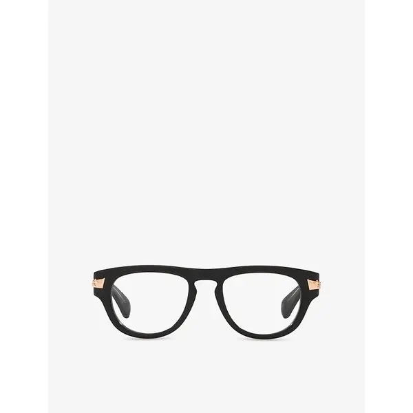Gucci Oval-frame Acetate Eyeglasses - Black