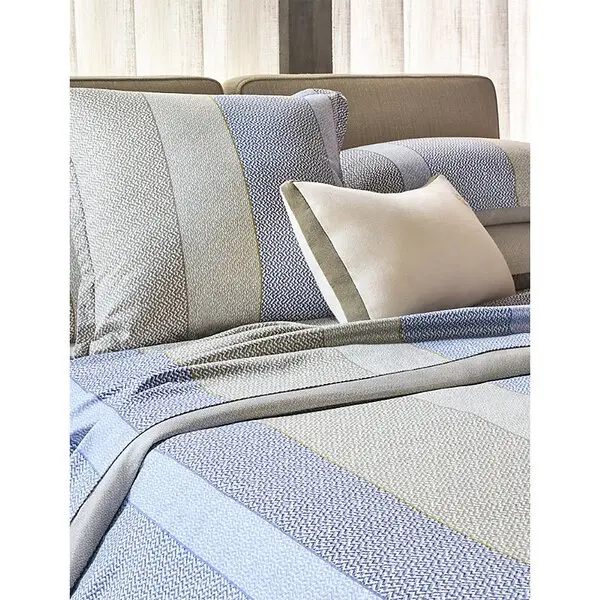 BOSS Alvorada Striped Cotton Pillowcase 65cm X 65cm - Multicoloured