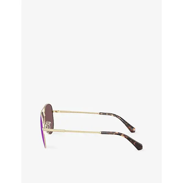Michael Kors Aviator Metal Sunglasses