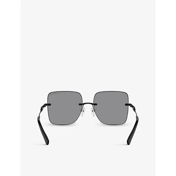 Michael Kors Quebec Square-frame Metal Sunglasses - Grey