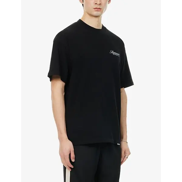 REPRESENT Script Short-sleeves Oversized Cotton-jersey T-shirt - Black
