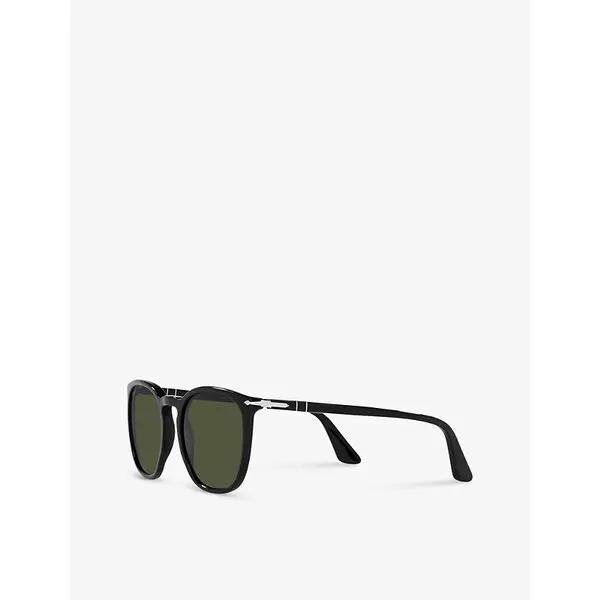 Persol Round-frame Acetate Sunglasses - Black
