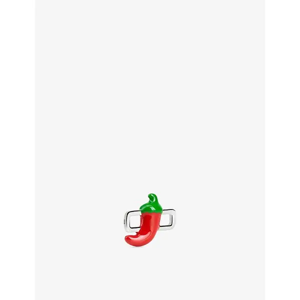 POUBEL Chilli Pepper Sterling And Enamel Charm