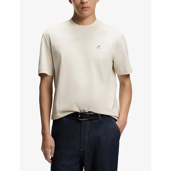 BOSS Double-b Logo Mercerised Cotton T-shirt