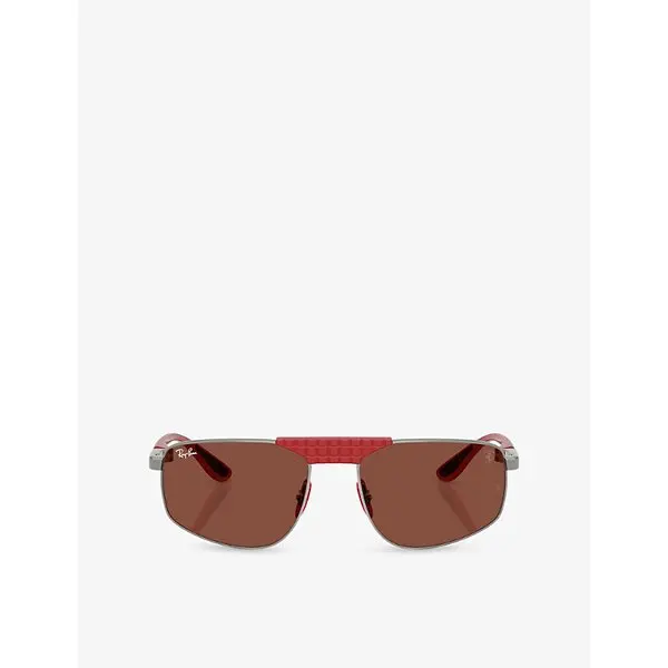 Ray-ban X Scuderia Ferrari Rb3776m Metal Sunglasses - Silver