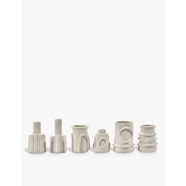 SERAX Marie Michielssen Molly Stoneware Vases Set Of Six - Beige