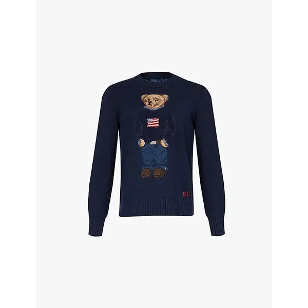 Polo Ralph Lauren Polo Bear Intarsia Jumper - Navy Multi