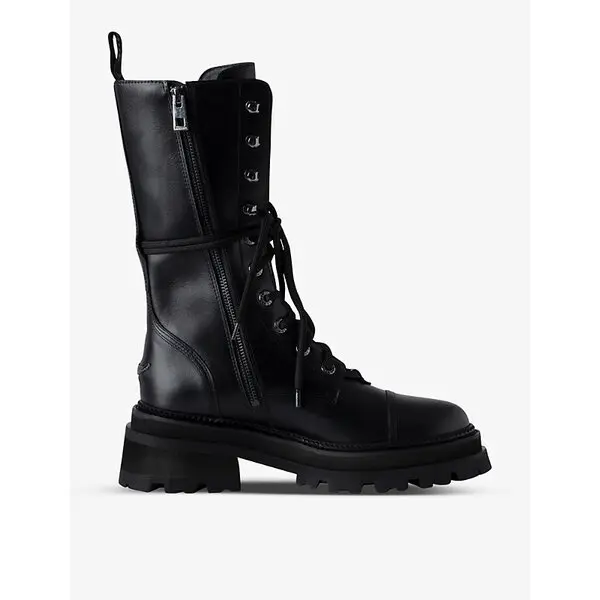 Zadig&Voltaire Wing-embellished Leather Ankle Boots