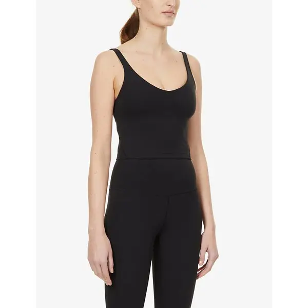 Lululemon Align Cropped Stretch-knit Top - Black