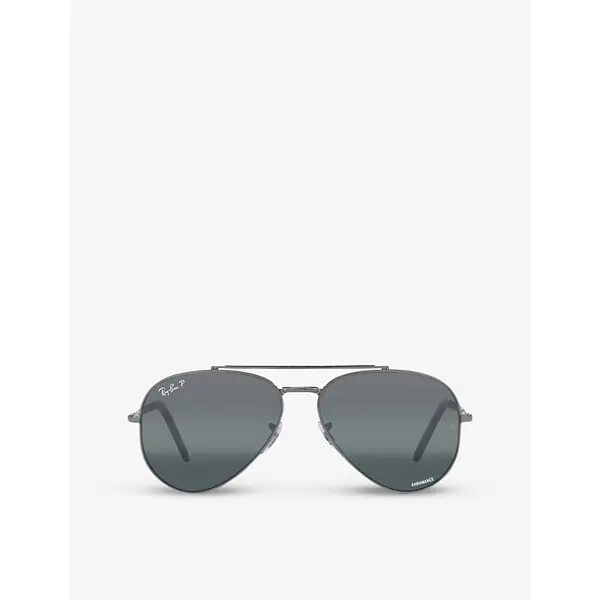 Ray-ban Aviator-frame Metal Sunglasses - Grey