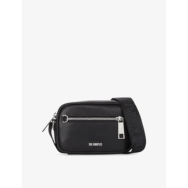 The Kooples Branded-strap Leather Cross-body Bag