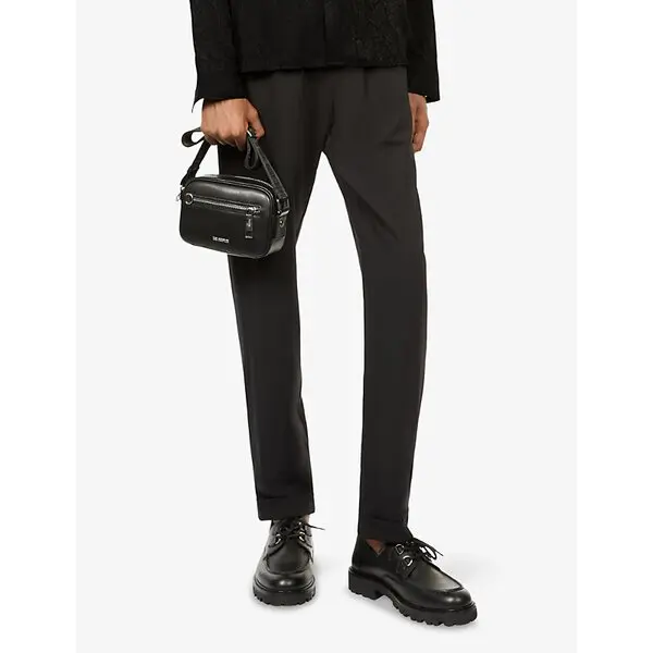 The Kooples Branded-strap Leather Cross-body Bag