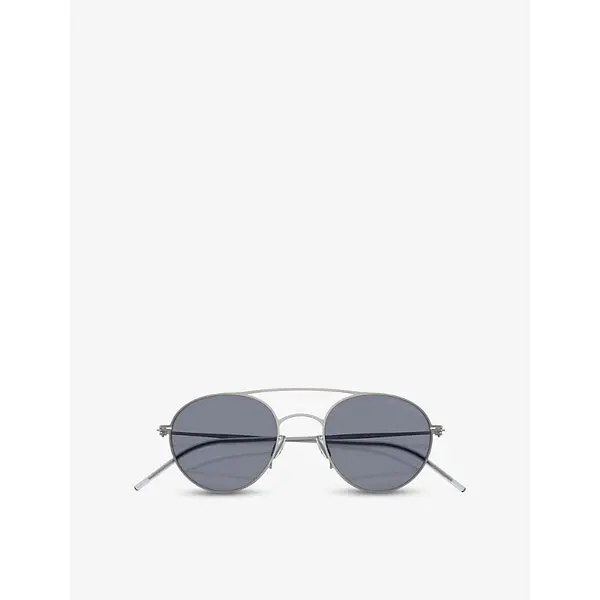 Giorgio Armani Pilot-frame Metal Sunglasses