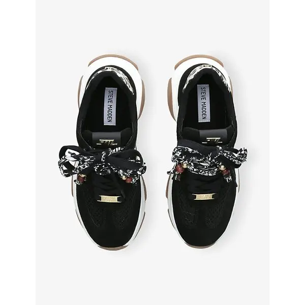 Steve Madden Maxfield Suede And Mesh Trainers
