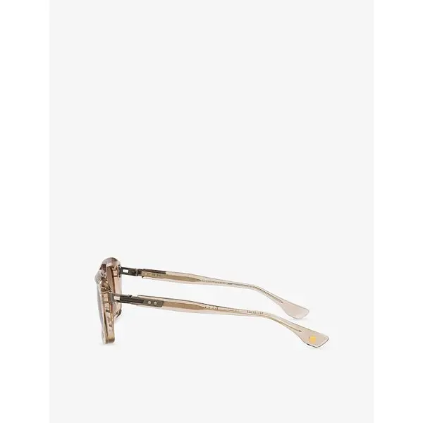 Dita Grandmaster-nine Rectangular-frame Acetate Sunglasses - Brown