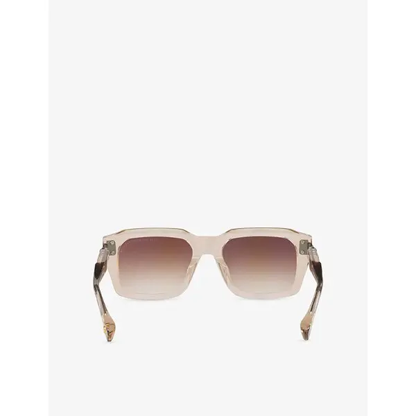 Dita Grandmaster-nine Rectangular-frame Acetate Sunglasses - Brown