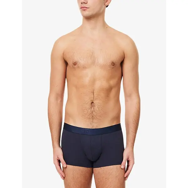 Sunspel Branded-waistband 3-pack Stretch-cotton Trunks