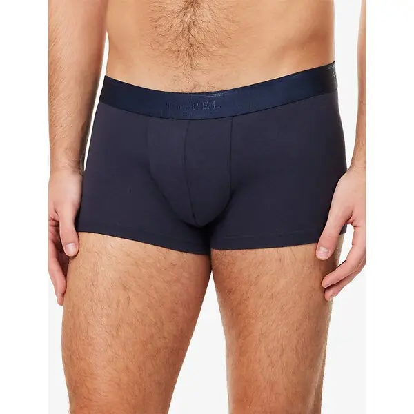 Sunspel Branded-waistband 3-pack Stretch-cotton Trunks