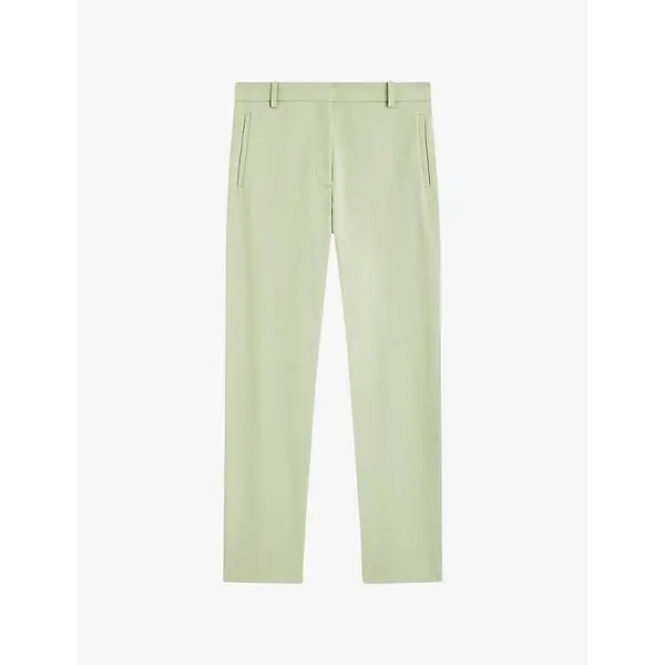 JOSEPH Eliston Slim-fit Stretch-woven Cropped Trousers - Matcha