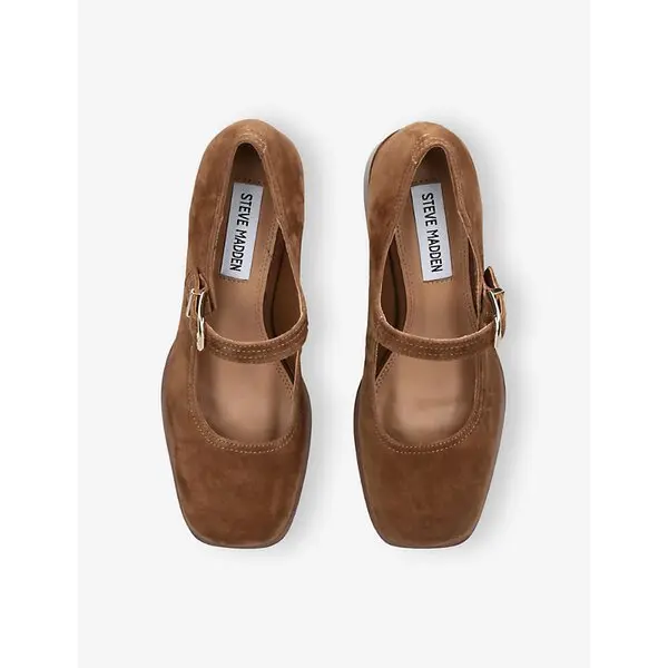 Steve Madden Suede Block-heel Mary Jane Courts