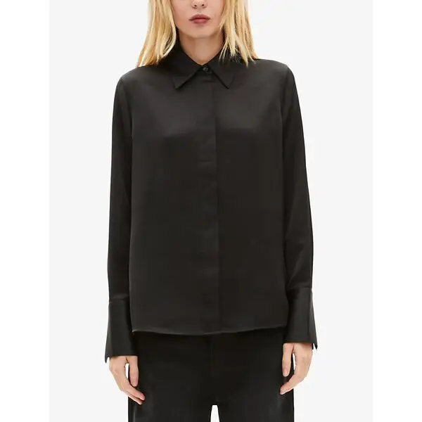 The Kooples Long-sleeved Satin Shirt