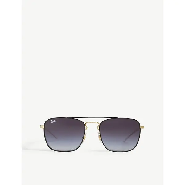 Ray-ban Rb3588 Square-frame Sunglasses - Black