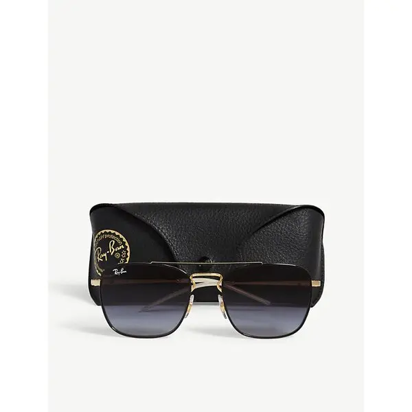 Ray-ban Rb3588 Square-frame Sunglasses - Black