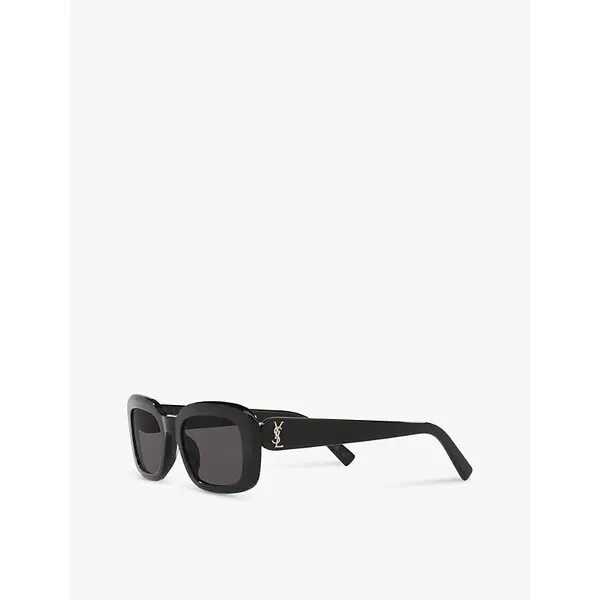 Saint Laurent Slm130 Square-frame Acetate Sunglasses - Black