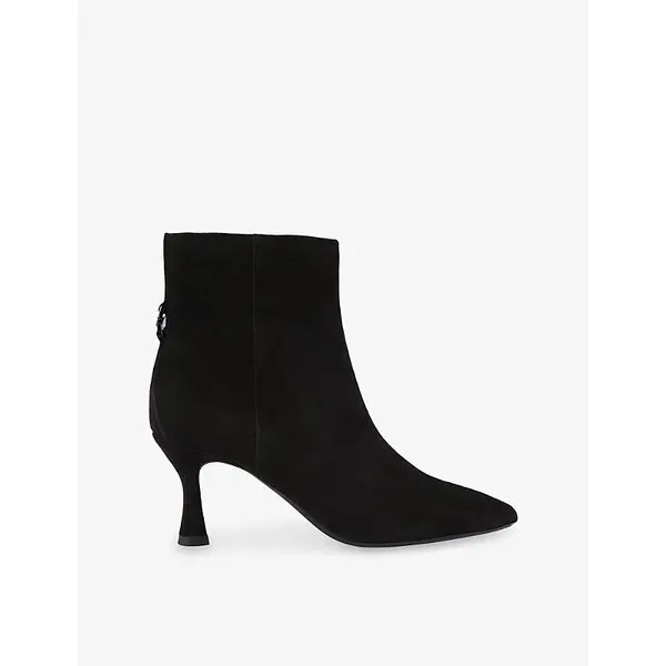 Kurt Geiger Aria Suede Heeled Ankle Boots - Black