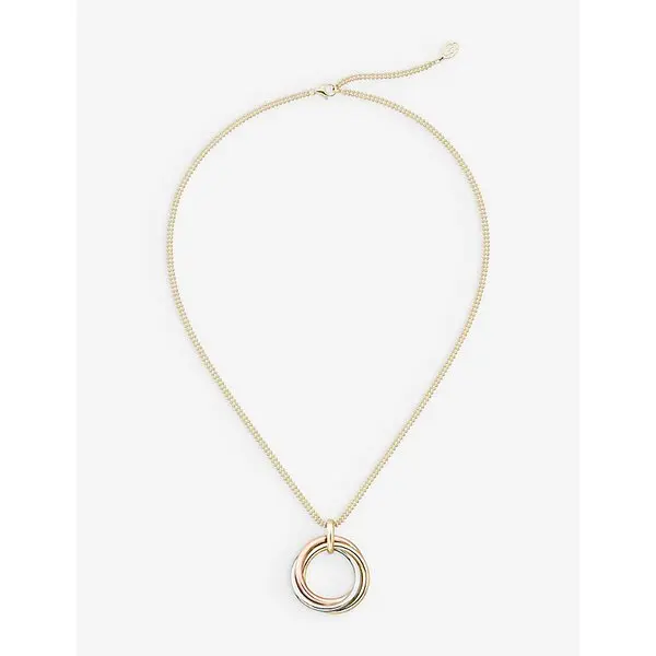 Cartier Trinity Medium Pendant Necklace In 18ct White, Rose And Yellow Gold - Multicolour