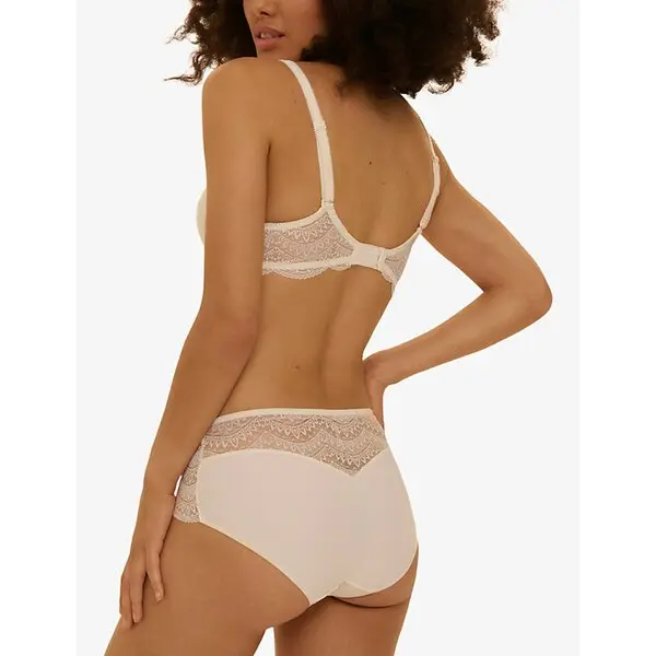 Simone Perele Karma Moulded-cup Stretch-lace Bra - 030 Ivory