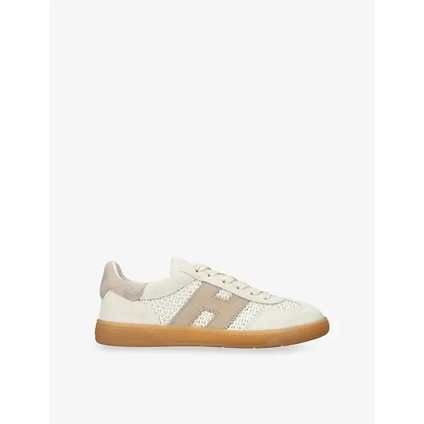 Hogan Suede And Mesh Low Top Trainers - White/oth