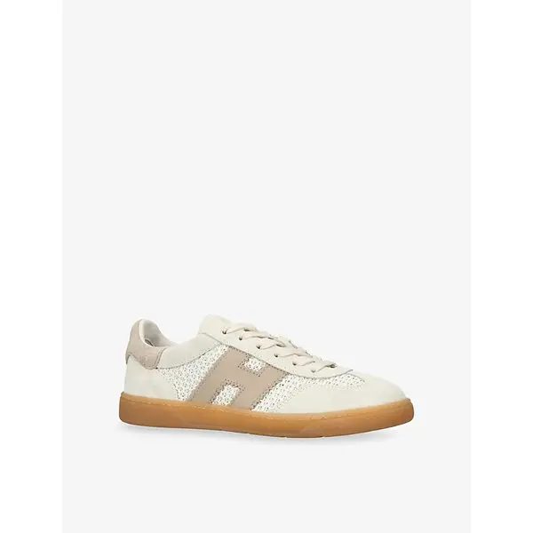 Hogan Suede And Mesh Low Top Trainers - White/oth