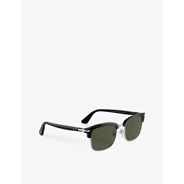 Persol Rectangle-frame Acetate Sunglasses - Black