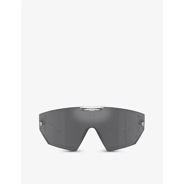 Versace Ve4461 Logo-embellished Acetate Sunglasses - Clear
