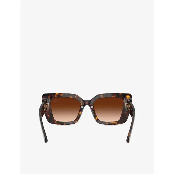 Burberry Cat Eye Acetate Sunglasses With Tortoiseshell Pattern - Brown