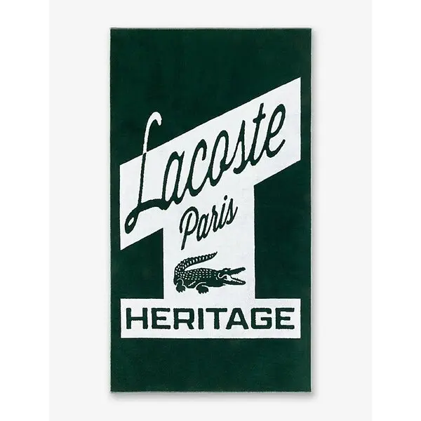 Lacoste L Rétro Cotton Beach Towel - Vert