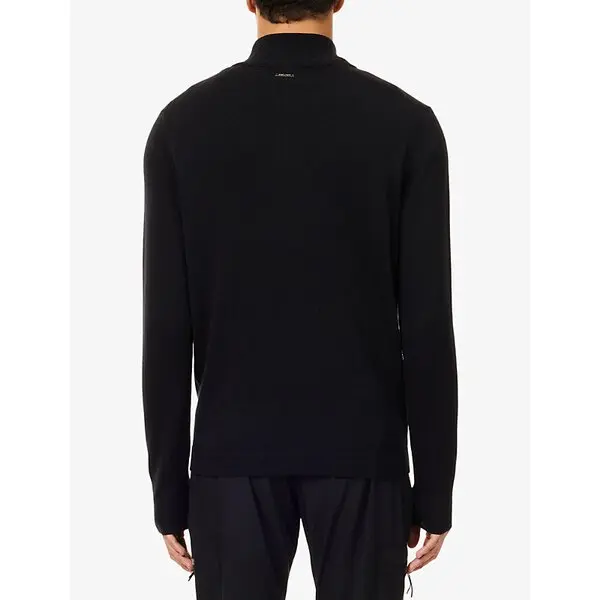 BELIER Funnel Neck Half-zip Knitted Jumper