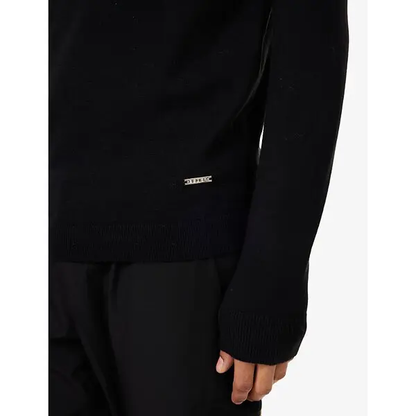BELIER Funnel Neck Half-zip Knitted Jumper