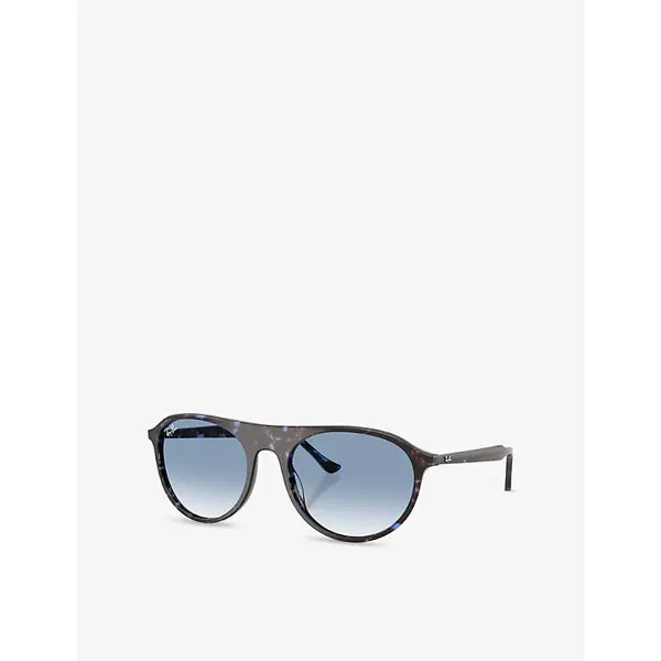 Ray-ban Rb2215 Square Frame Acetate Sunglasses - Blue