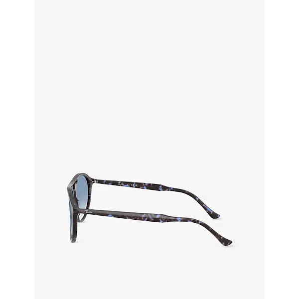 Ray-ban Rb2215 Square Frame Acetate Sunglasses - Blue