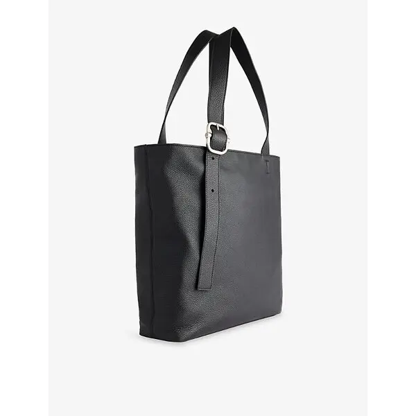 Loewe The Loop Leather Tote Bag - Black