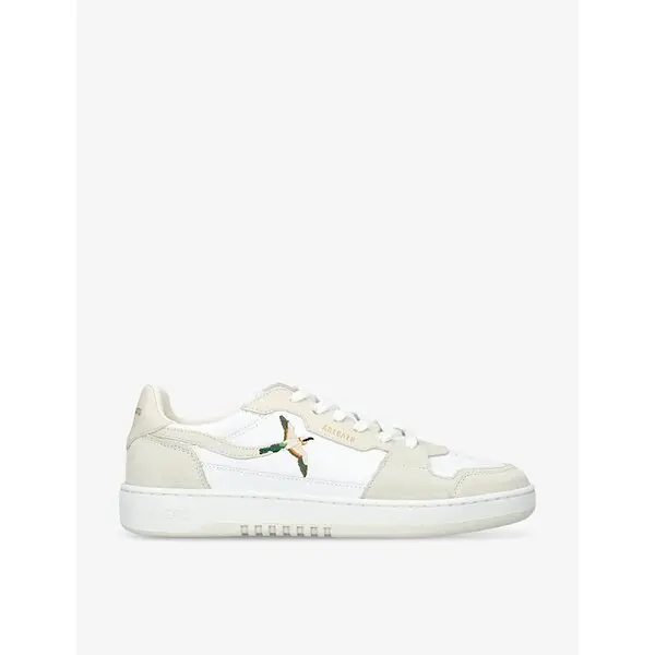 Axel Arigato Bird-motif Leather And Suede Low-top Trainers - White/comb