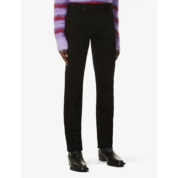 Paige Transcend Federal Slim Straight Jeans - Black Shadow