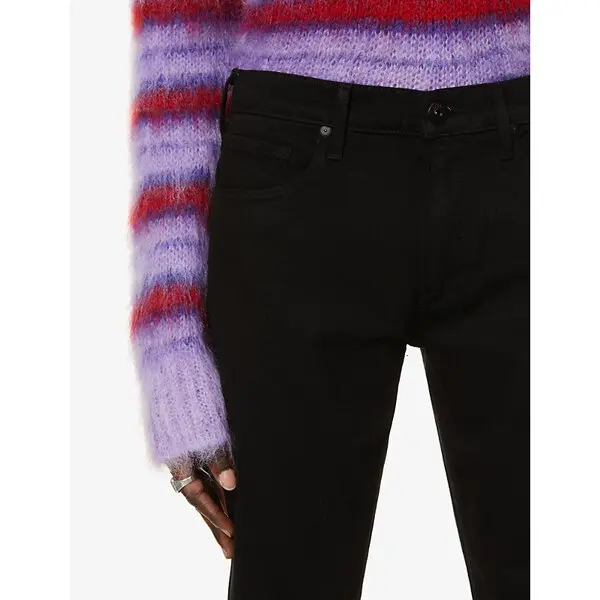 Paige Transcend Federal Slim Straight Jeans - Black Shadow