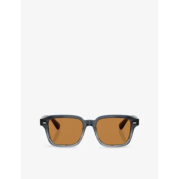 Oliver Spencer Ov5562su Errisson Pillow-frame Acetate Sunglasses - Blue