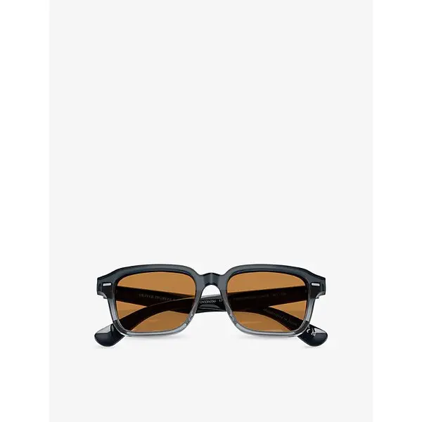 Oliver Spencer Ov5562su Errisson Pillow-frame Acetate Sunglasses - Blue